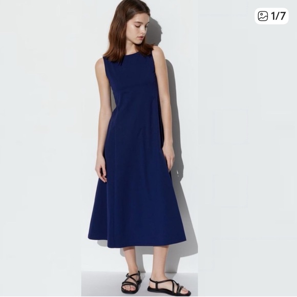 Uniqlo | Dresses | Uniqlo Navy Blue Ultra Stretch Airism Sleeveless ...